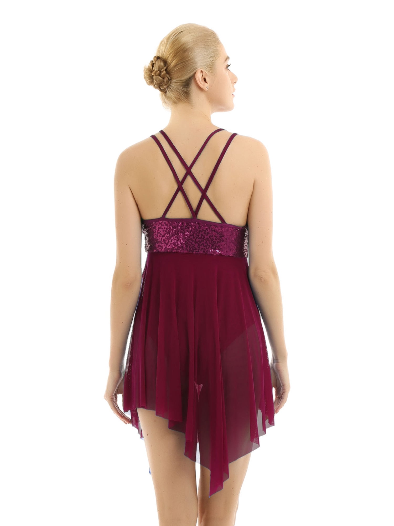 Aislor Womens Lyrical Dance Dress Modern Contemporary Dancewear Costume ...