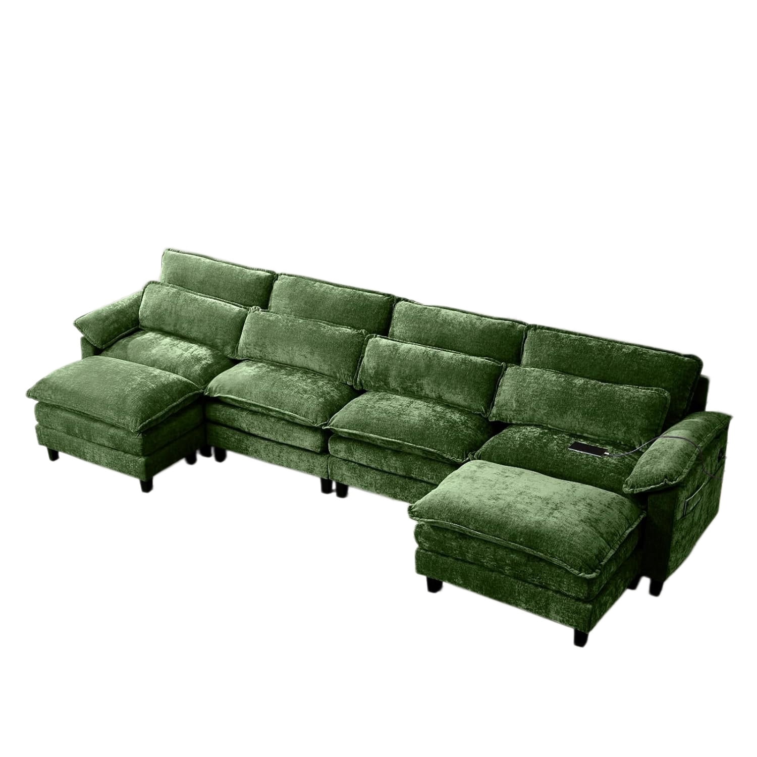 Aisword 148" Modular Sectional Sofa,U Shaped Modern Cloud Couch with ...