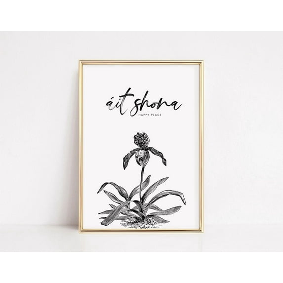 Ait Shona Irish Poster Happy Place Gaeilge Wall Art Souvenir New Home ...