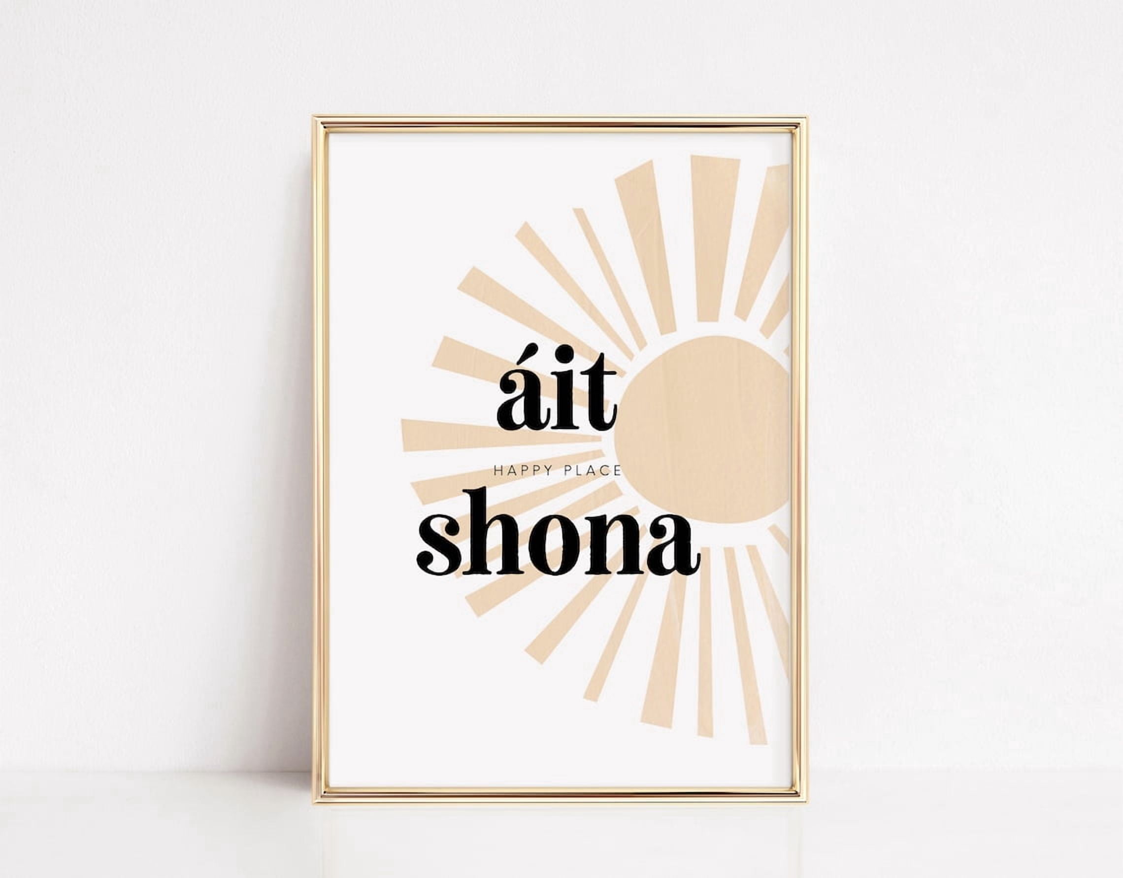 Ait Shona Irish Poster Happy Place Gaelic Wall Art Poster, Unframed ...