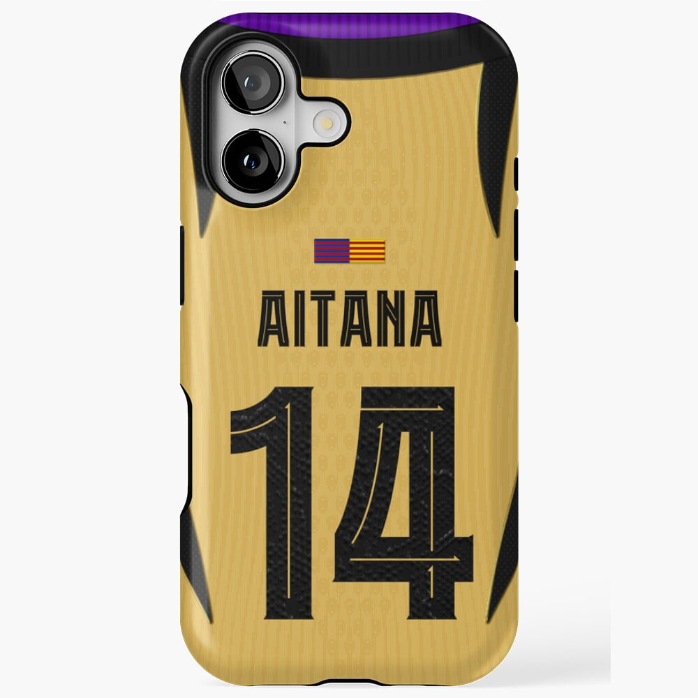 Aitana Bonmati 2025 26 Away Jersey Sports Fan Art for iPhone 17 11 12 ...