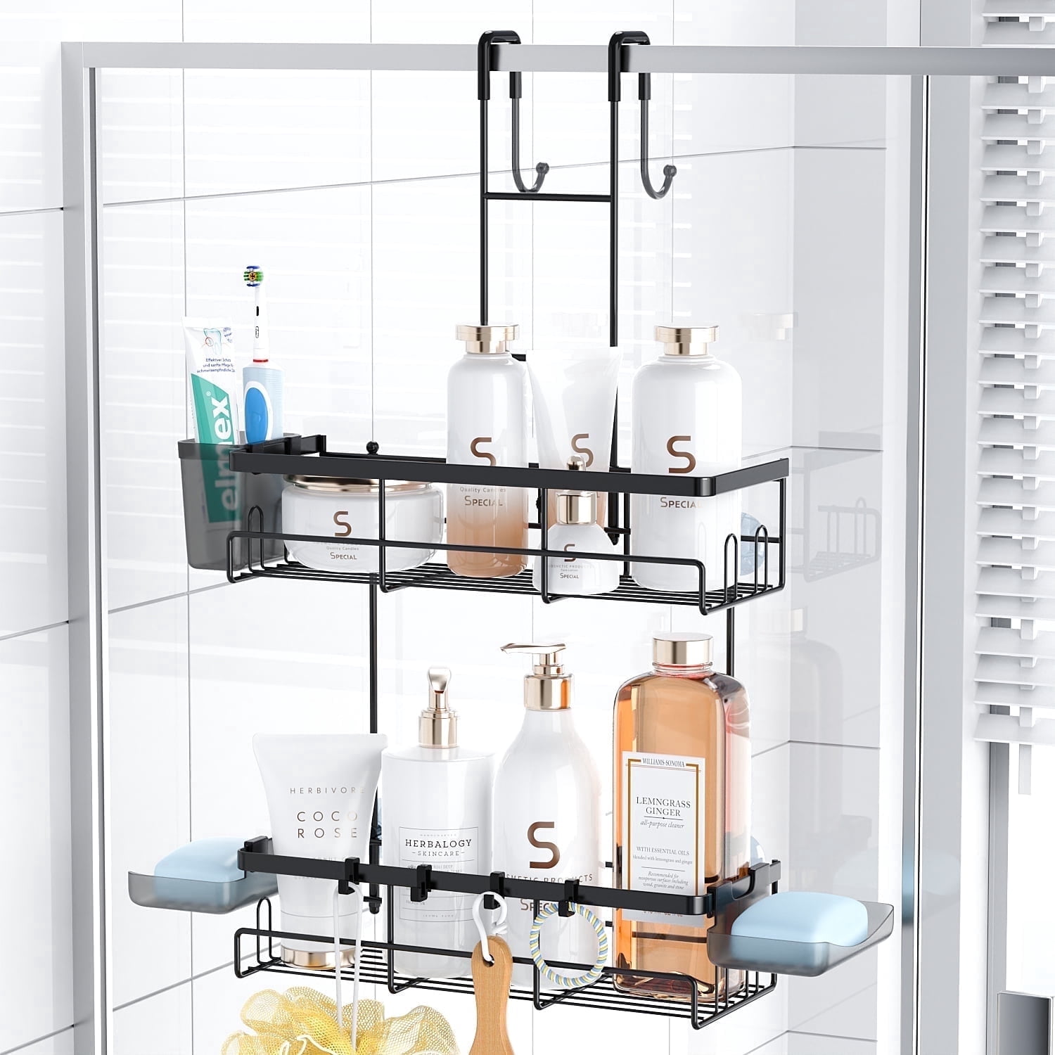 Aitatty Over Door Shower Caddy, Hanging Stainless Steel Organizer ...