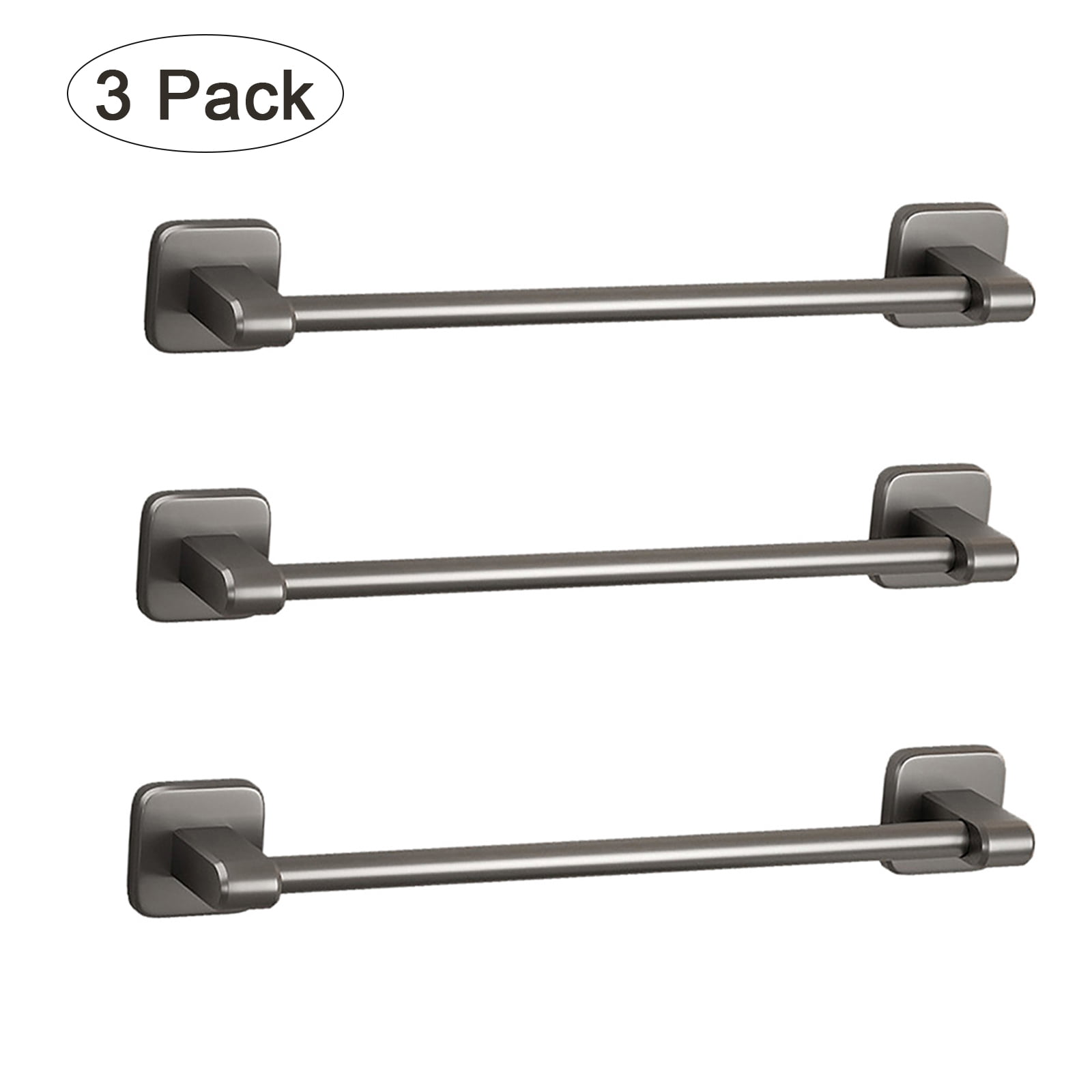 Aiteng 3 Pack 16in Self Adhesive Towel Rack for Bathroom Wall Mounted ...