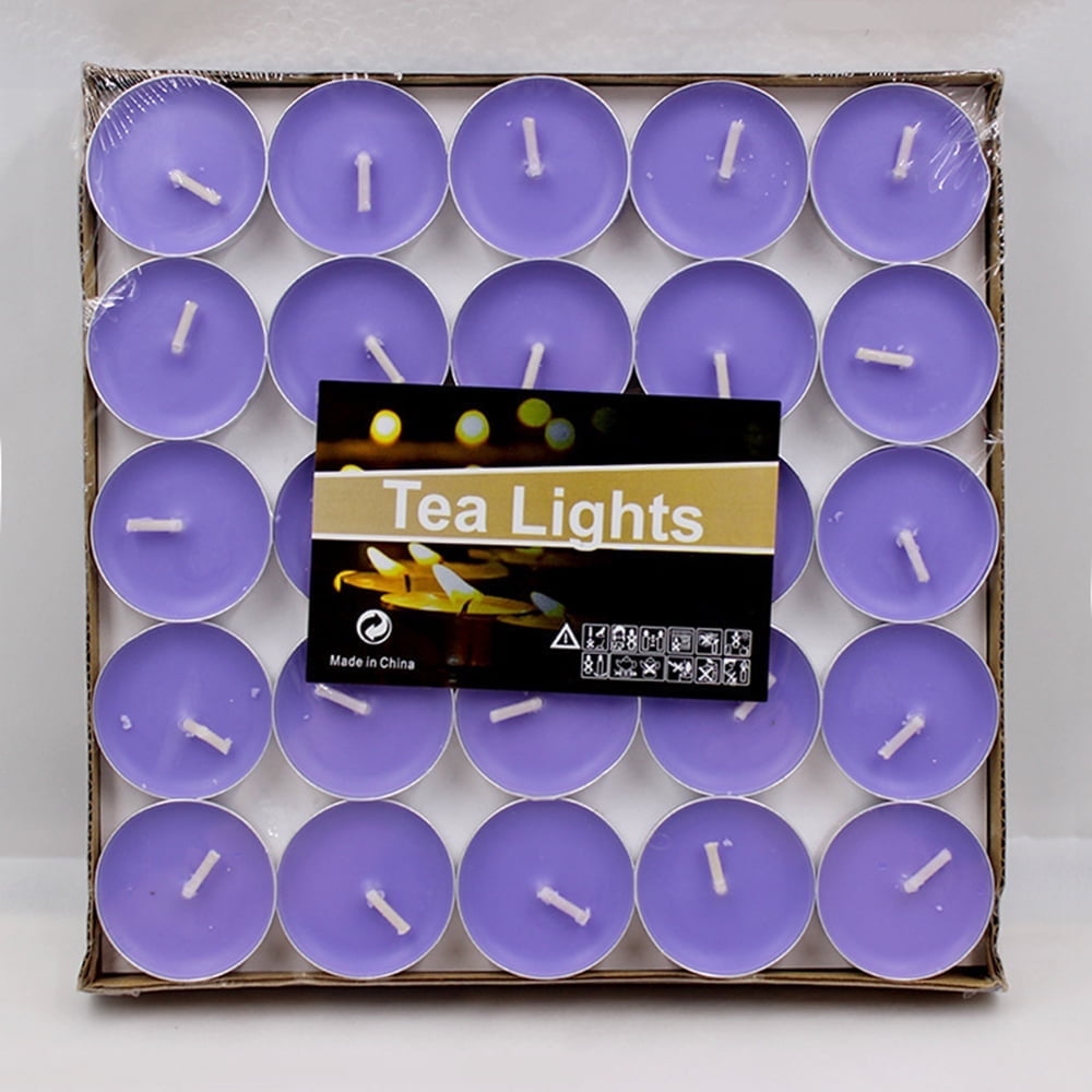 Aiteng Smokeless Mini Tea Light Candles 50Pcs Dripless Long Lasting for ...