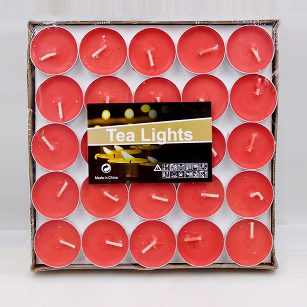Aiteng 50Pcs Smokeless Small Candles Dripless & Long Lasting Mini Tea Light Candles for Dinners ...