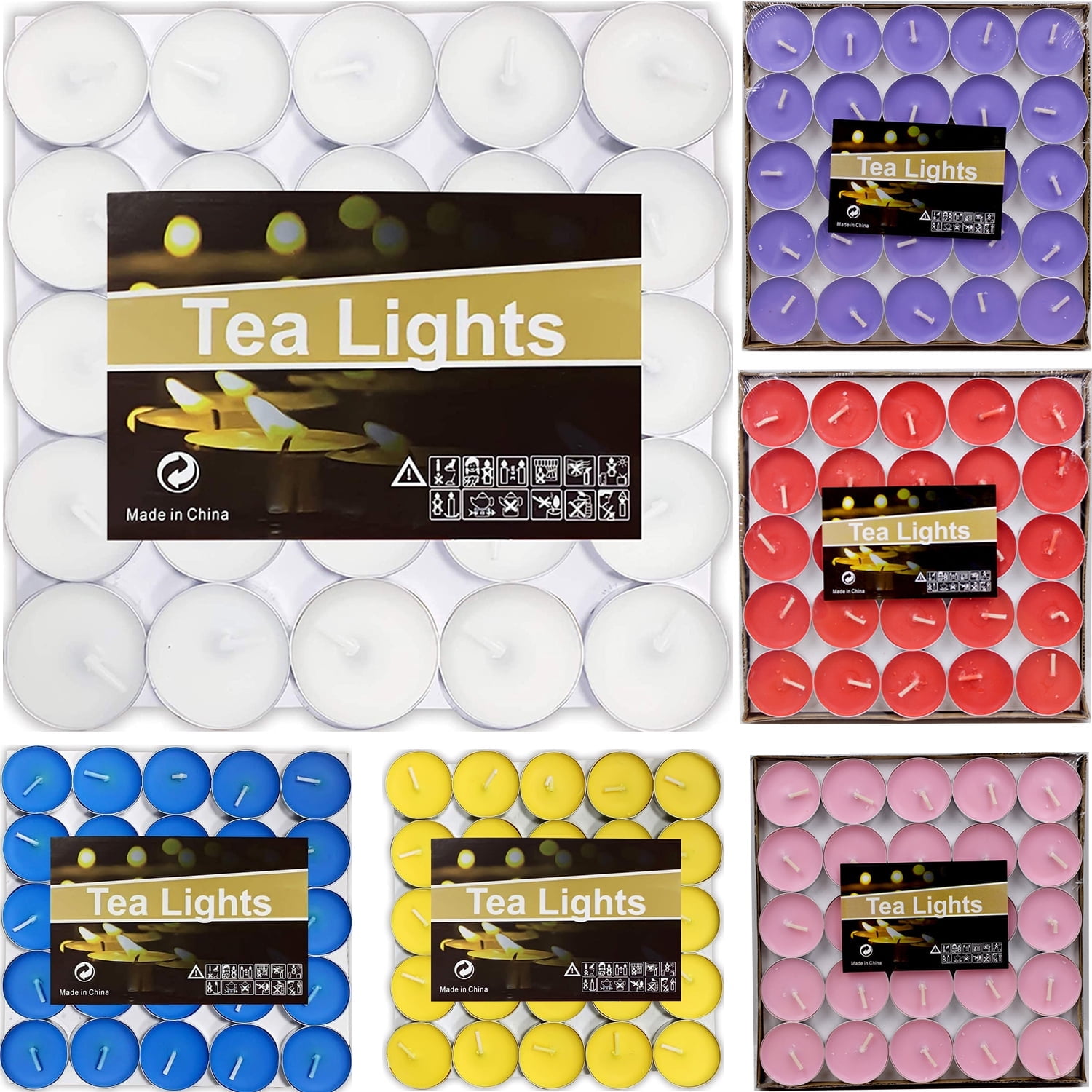 Aiteng 50Pcs Smokeless Small Candles Dripless & Long Lasting Mini Tea ...