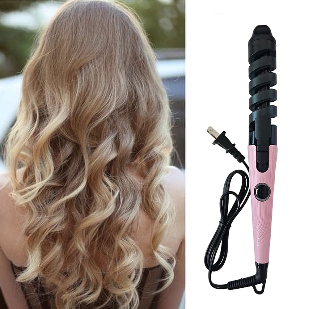 Aiteng Electric Hair Curler, Portable Spiral Hair Curling Wand, Ceramic ...