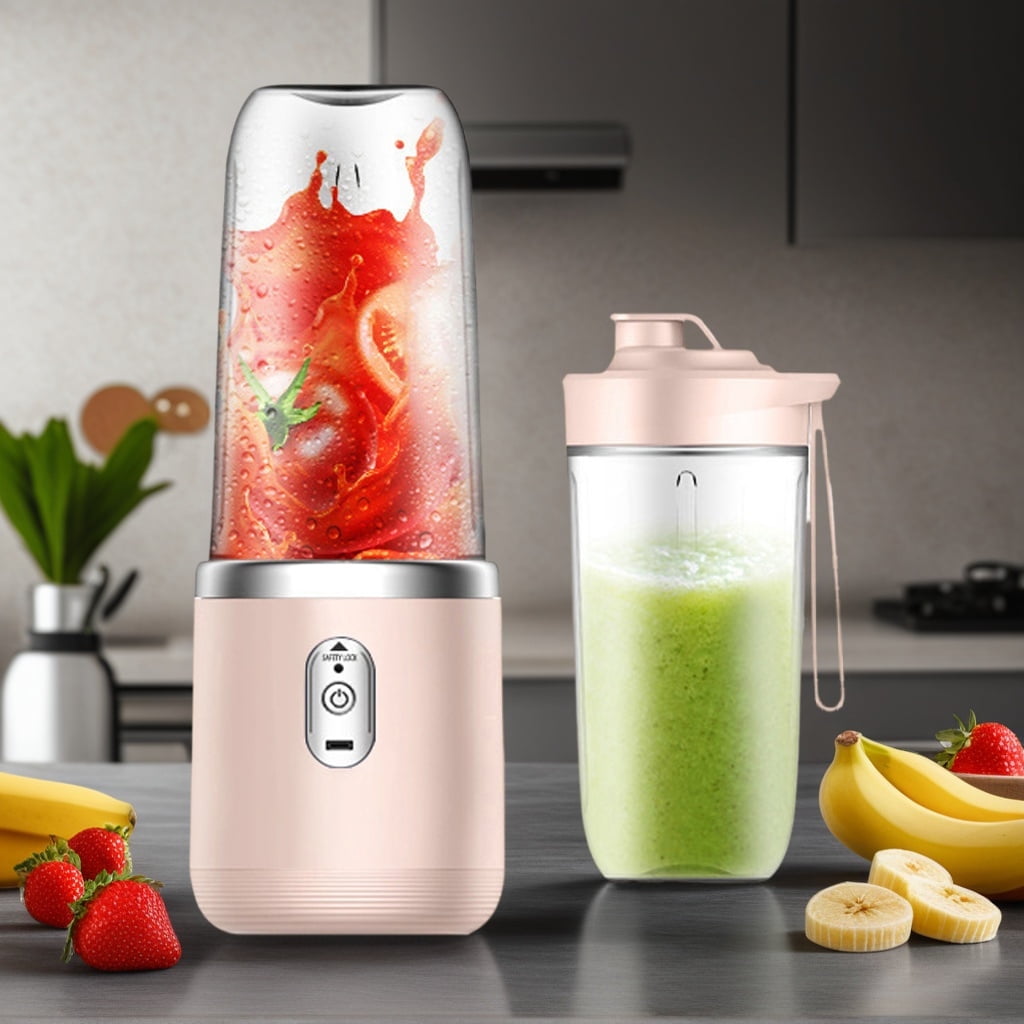 Aiteng Portable Rechargeable Smoothie Blender, 400ml, 6-Blade High ...