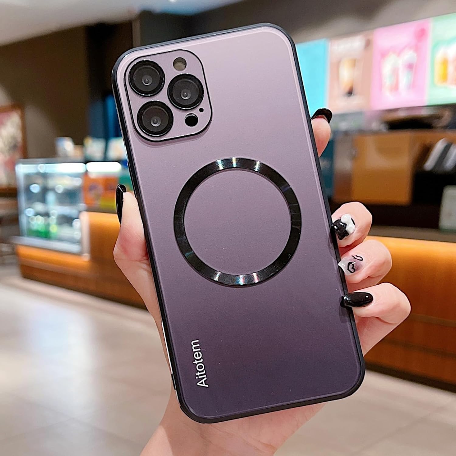 Aitotem MagSafe Wireless Charging Gradient PC Slim Case for iPhone 16 ...