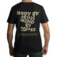 Aiumhkle Christian Shirts For Men Body By Jesus Mind By Coffee