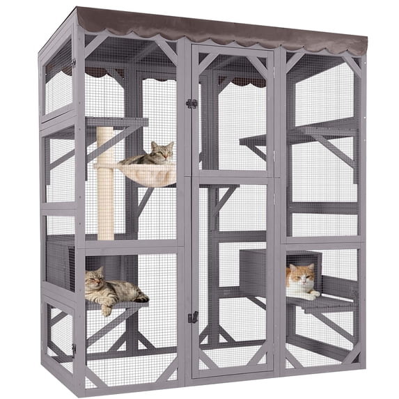 "Morgete 70""H Indoor/Outdoor Patio Shelter Catio Cat Enclosure Large ...