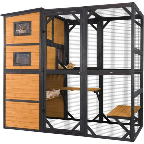 Aivituvin Catio Outdoor Cat Enclosure for Multiple Cats Weatherproof ...