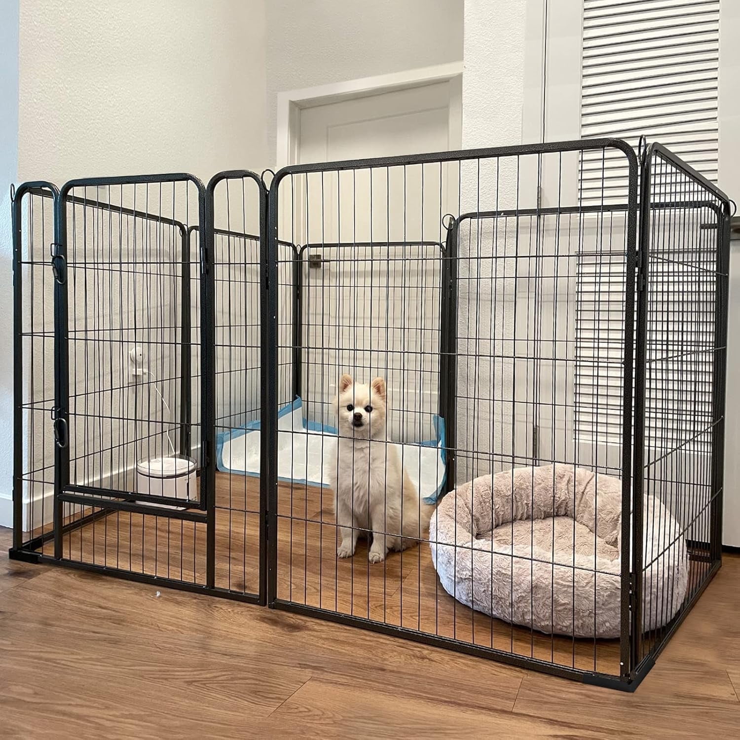 Aivituvin Dog Playpen Indoor & Outdoor Foldable Pet Exercise Fence Pen ...