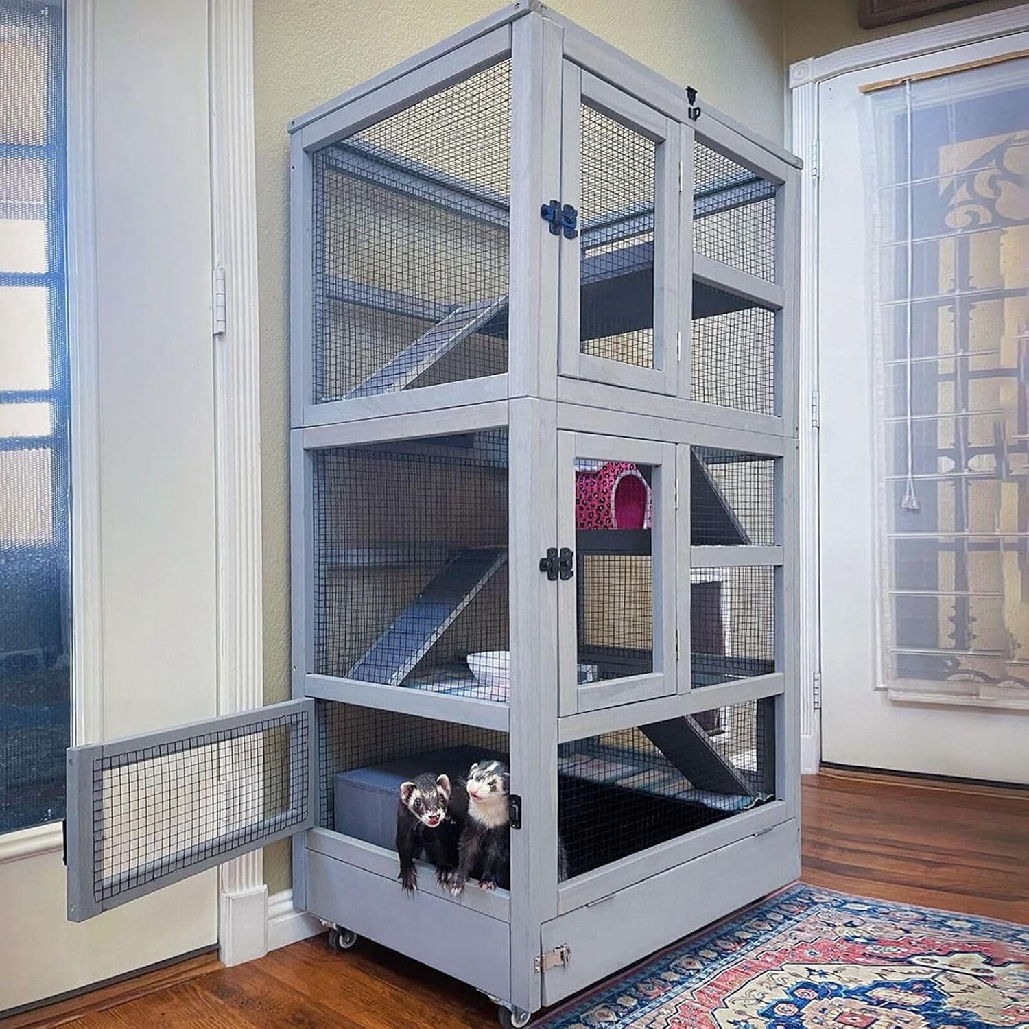 Aivituvin Ferret Cage Chinchilla Cage for Rat,Lizard,Squirrel ...