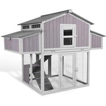 Aivituvin 115’’ Large Chicken Coop with Run, Wooden Hen House with ...