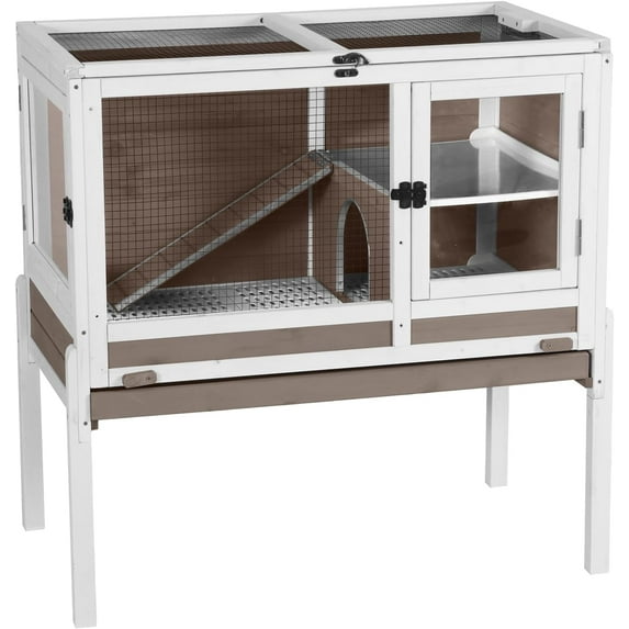 Aivituvin Guinea Pig Cage Indoor Rabbit Cage with Chew-Proof Edges ...