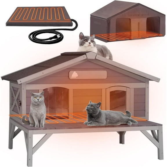 Clawsable Indestructible Heated Cat House for Outside Cats, Extremely ...