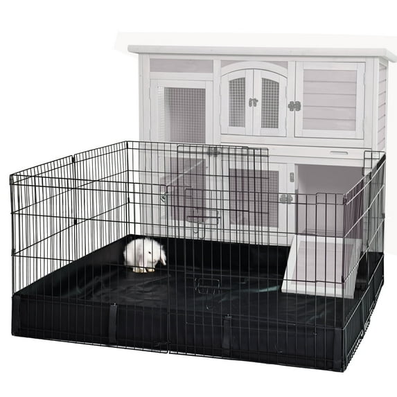 Aivituvin Pet Playpen Rabbit Hutch Bunny Cage Extension, Indoor Small ...