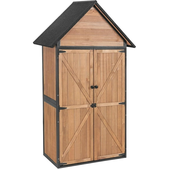 Aivituvin Shed Outdoor Storage Upgraded with Durable Metal Frame Garden ...