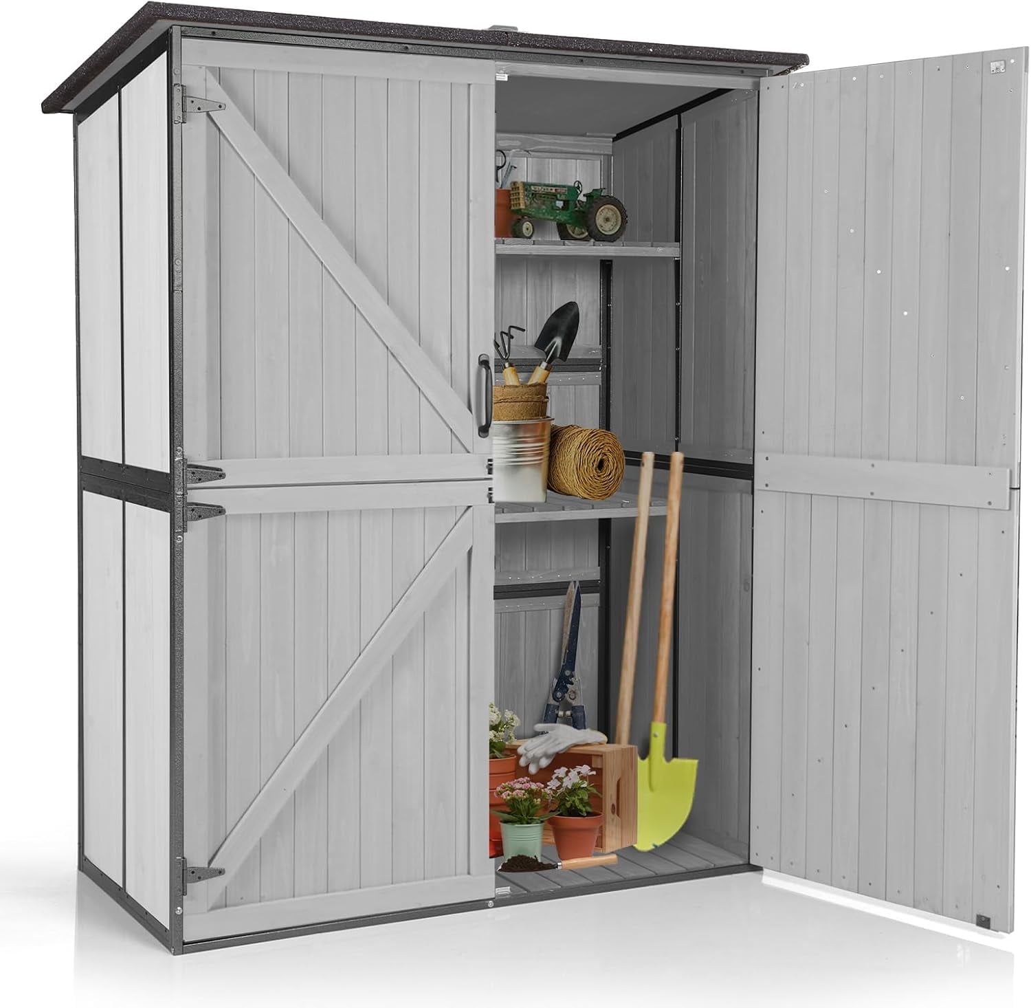 Aivituvin Storage Shed Outdoor Storage Cabinet Upgraded with All ...