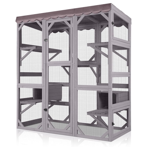 Aivituvin Catio Large Cat House Outdoor Walk in Outdoor Cat Enclosure ...
