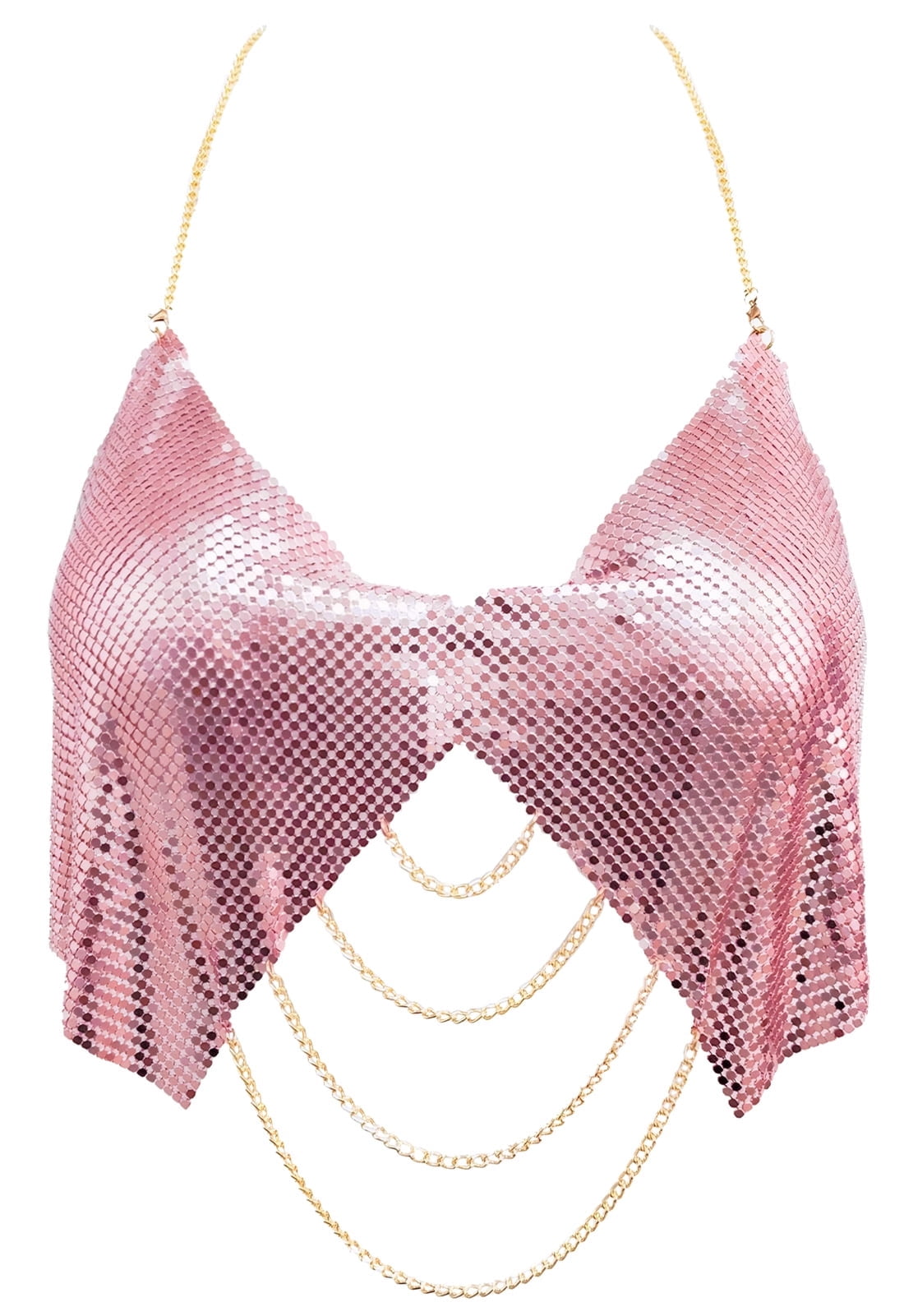 Aivtalk Women Metallic Sequin Tank Tops Shiny Backless Glitter Halter ...