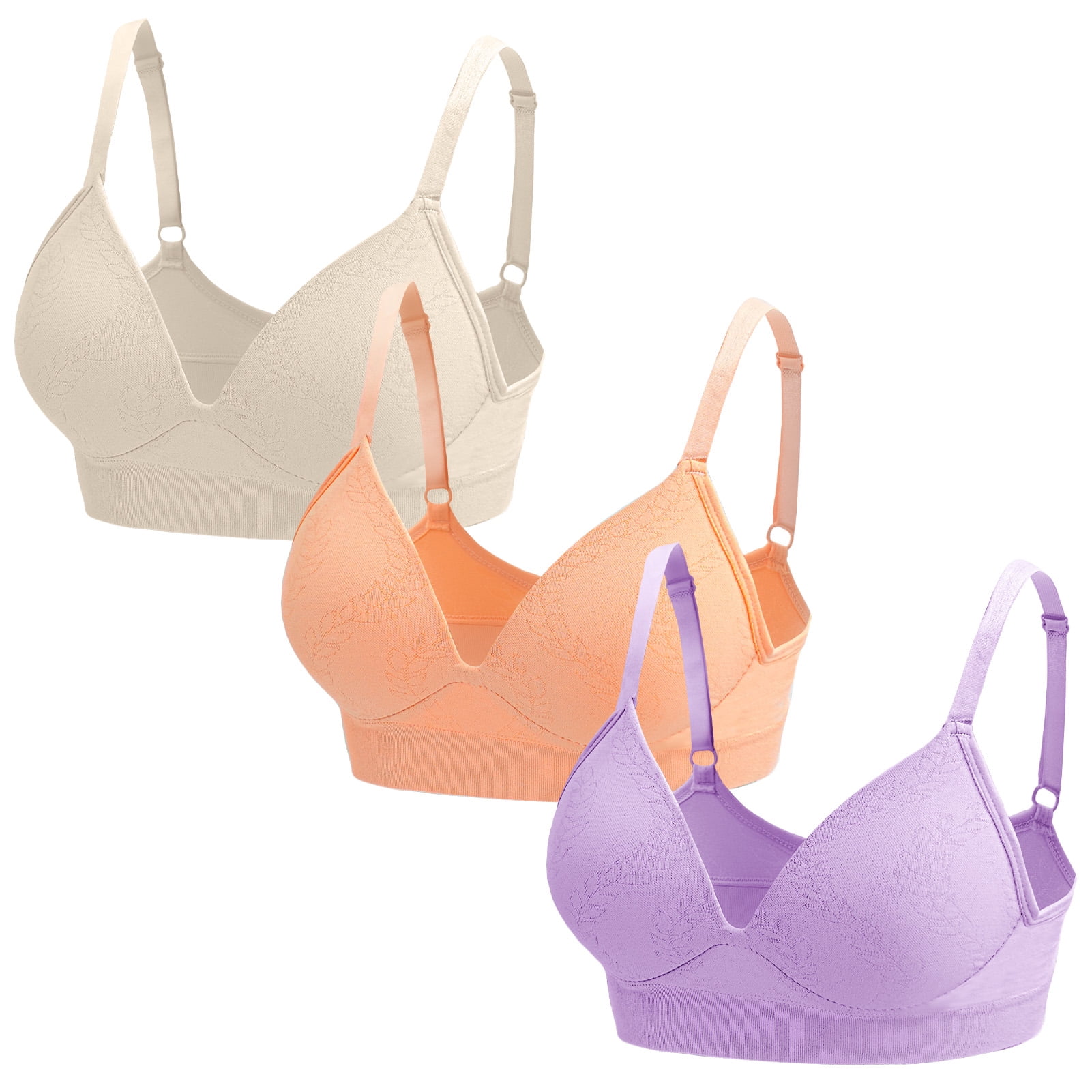 Aivtalk Women's Wireless Bra Deep V Bras for Ladies Tshirt Push Up Bra ...
