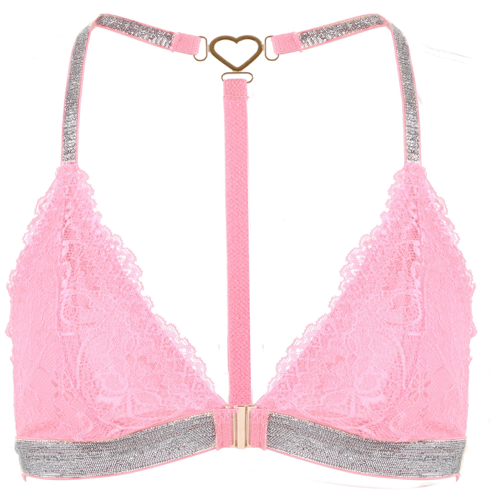 Aivtalk Womens Sparkly Bedazzled Bras Lace Wireless Lightly Lined ...