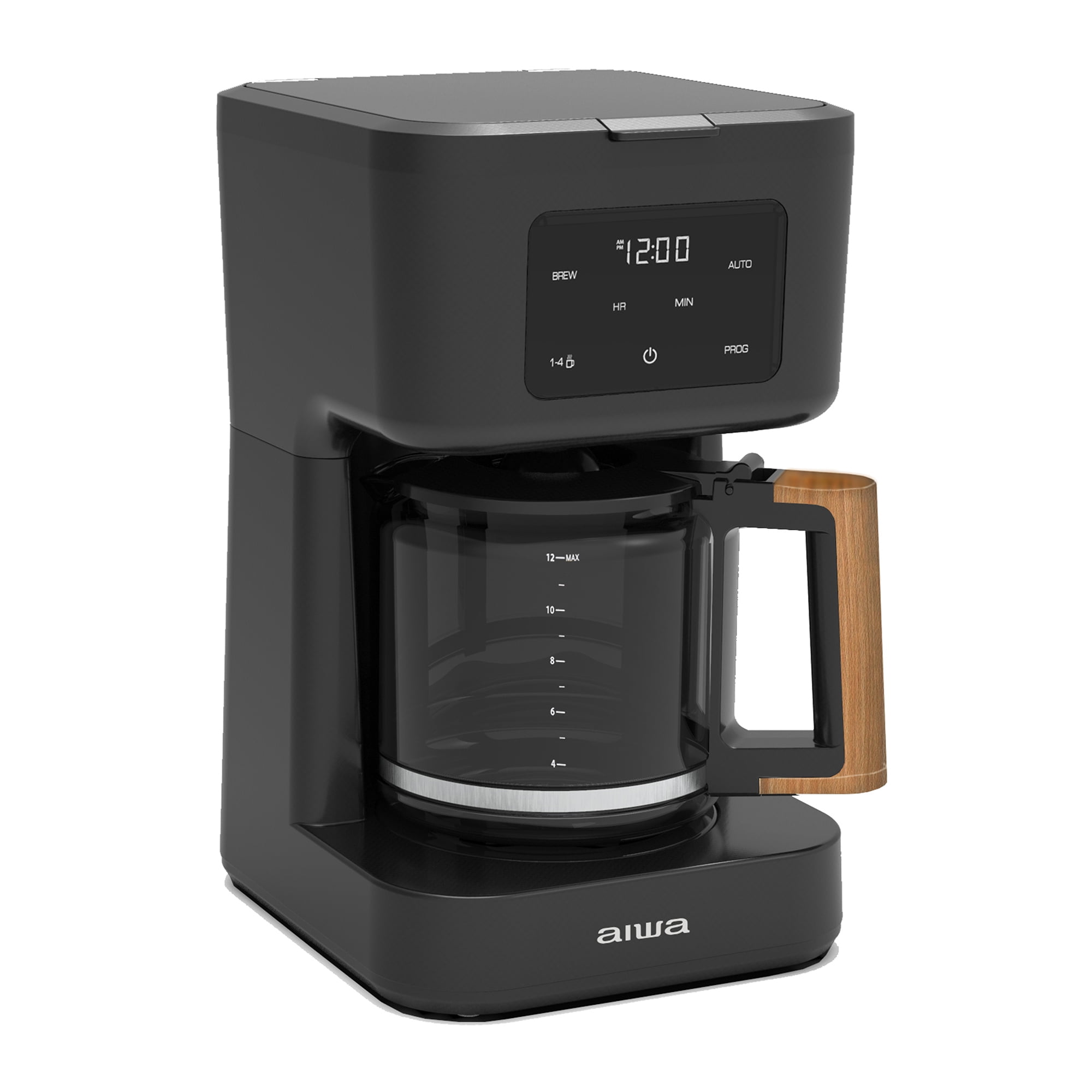Aiwa 12 Cup Programmable Coffee Maker with Strength Adjustment and ...