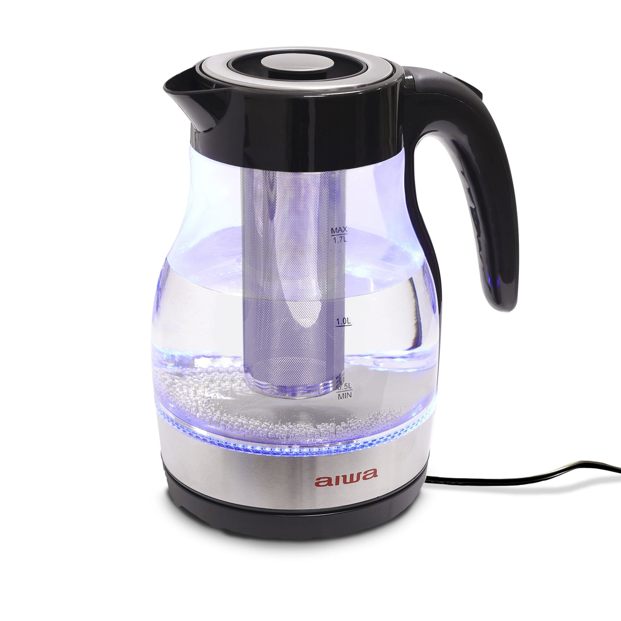 Aiwa 2 in 1 Black Infusion Kettle Boil and Brew with Removable ...