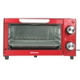 Aiwa Electric 750W 4 Slice Red Toaster Oven with Baking Tray ...