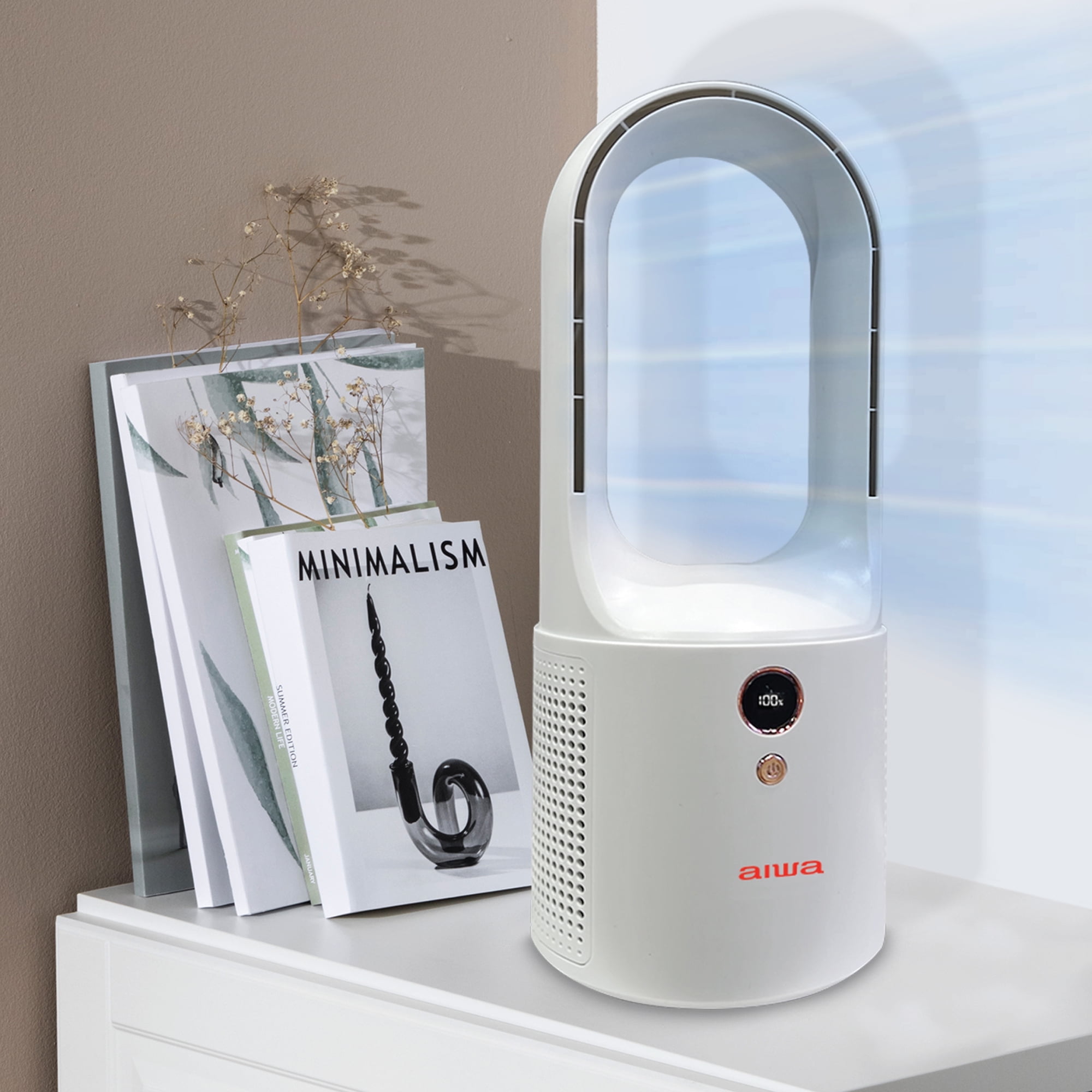 Aiwa Portable Rechargeable Bladeless Desktop Fan - Walmart.com