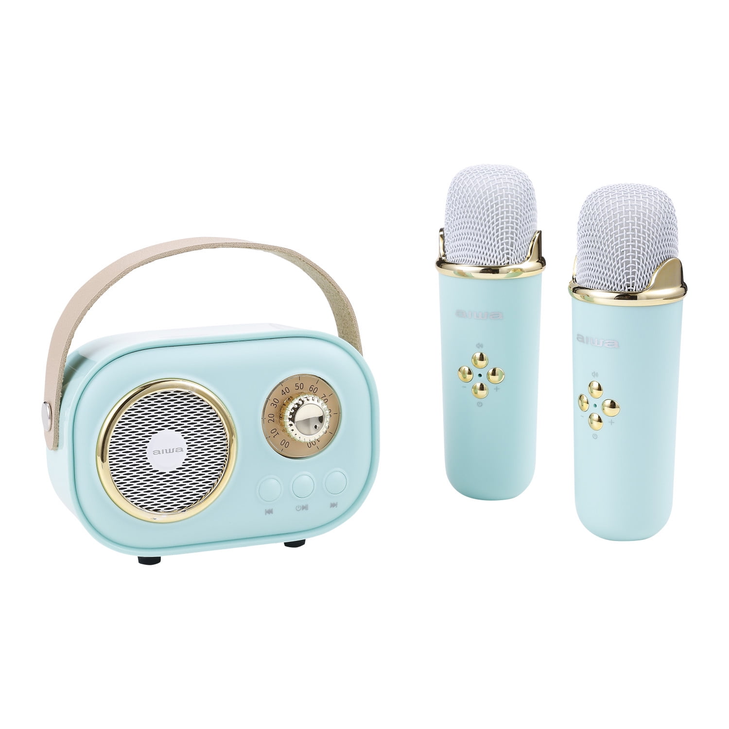 Aiwa Retro Wireless Karaoke Speaker, Mint, AI6028-MNT - Walmart.com