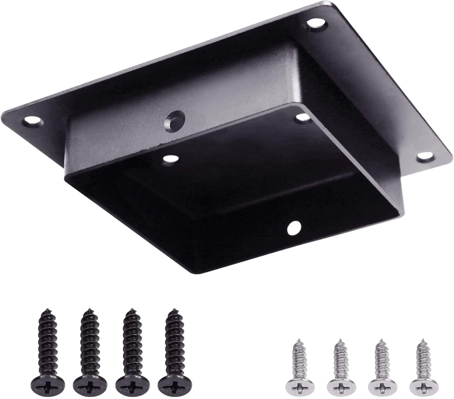 Aiwaiufu 1 Pack Birdhouse Mounting Bracket for 4x4 Wood Post, Black ...