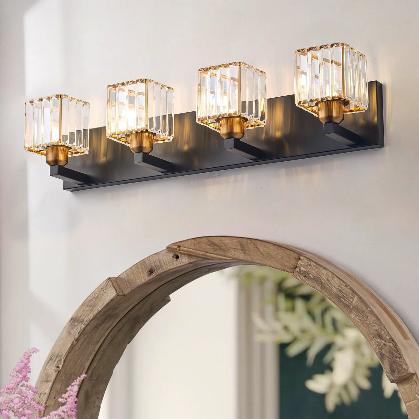 Aiwen 3 Light Crystal Wall Sconce Decorative Wall Lamp Light Fixture ...