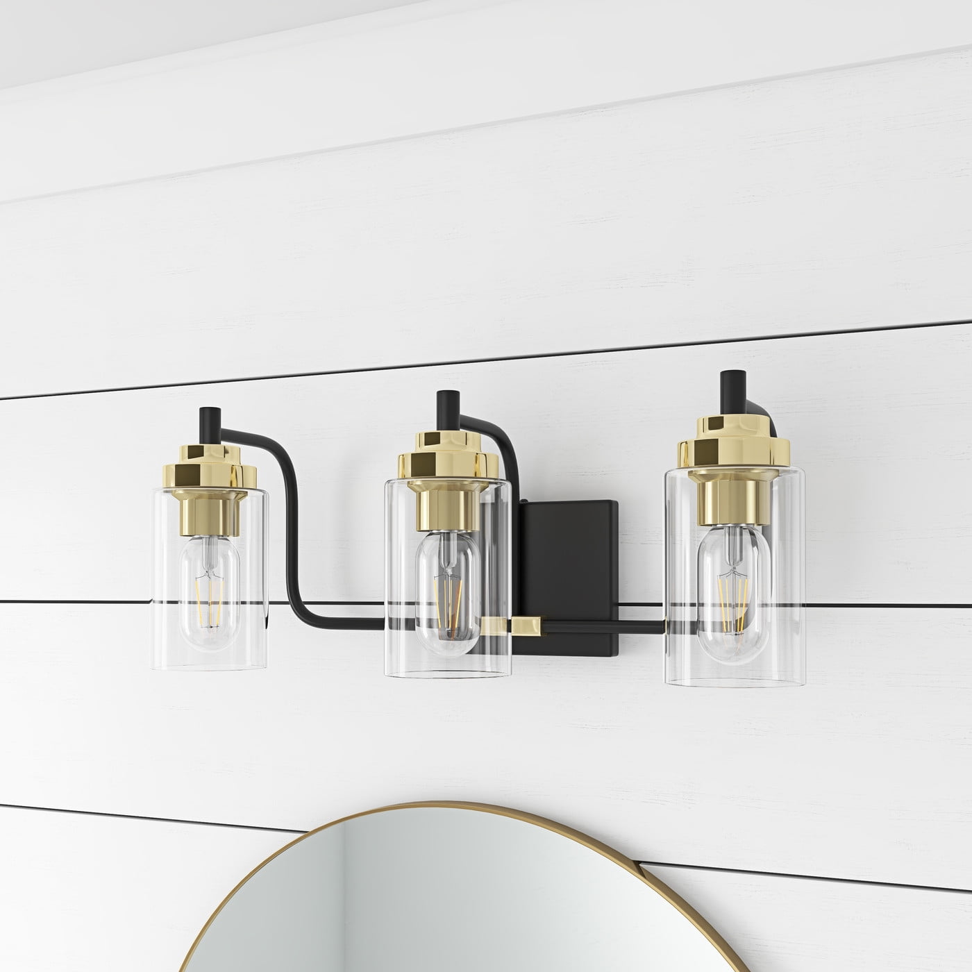 Aiwen 3-Light Glass Vanity Light Modern Home Light Fixture Novelty Wall ...