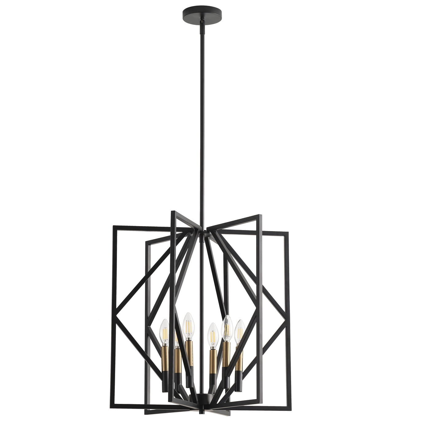 Aiwen 6-Light Cage Chandelier Industrial Hanging Ceiling Lamp ...