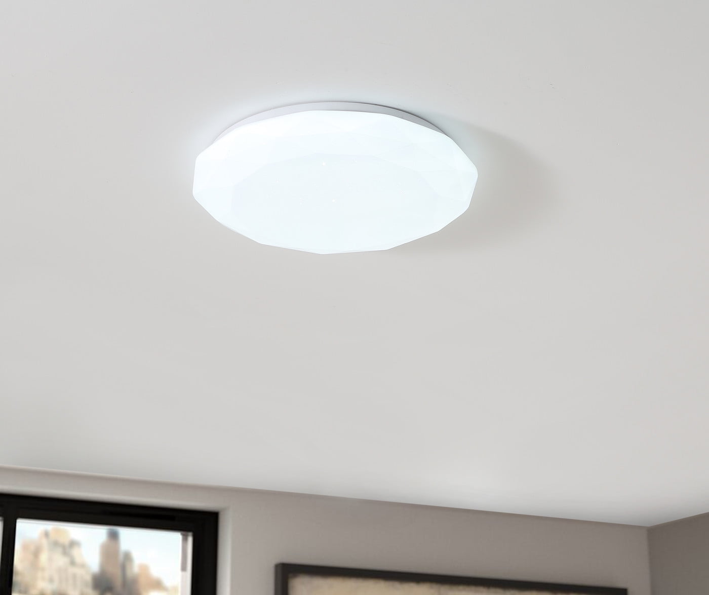 Aiwen Acrylic Polygon Flush Mount Ceiling Lamp with Integrated LED ...