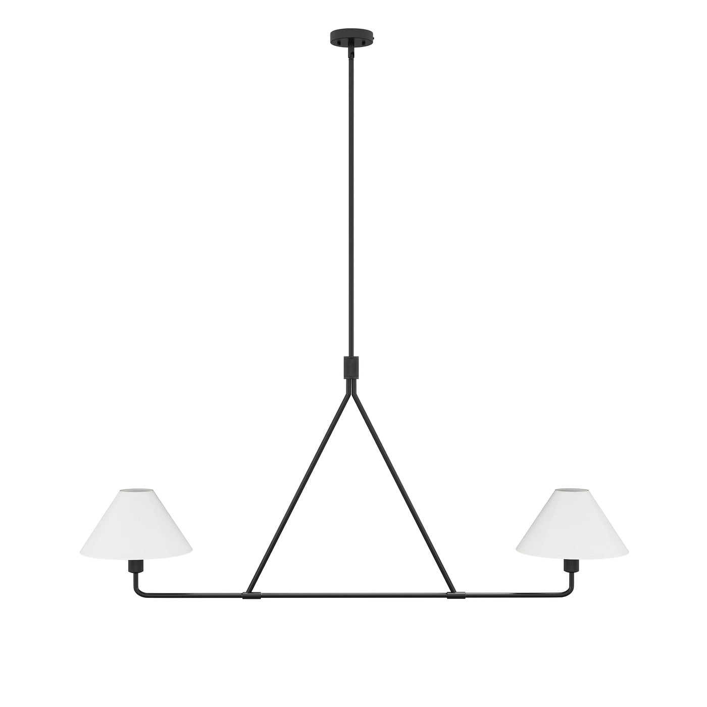 Aiwen Black Pendant Light Modern Linear Chandelier 2-Light Kitchen ...