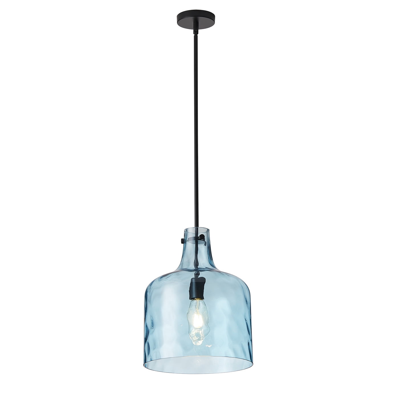 Aiwen Blue Glass Pendant Light, Dome Shape Ceiling Lamp, Vintage ...