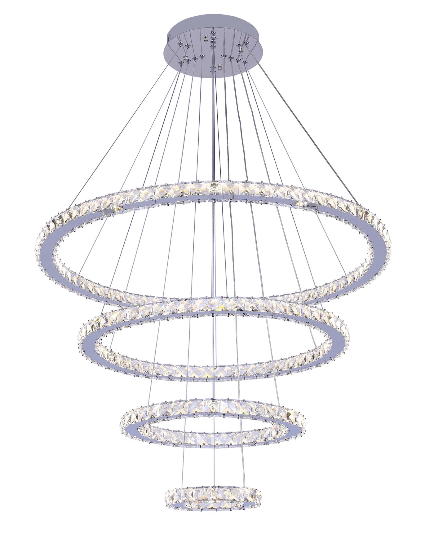 Aiwen Crystal 4 Tiered Nobility Pendant Light Fixture Modern Home ...