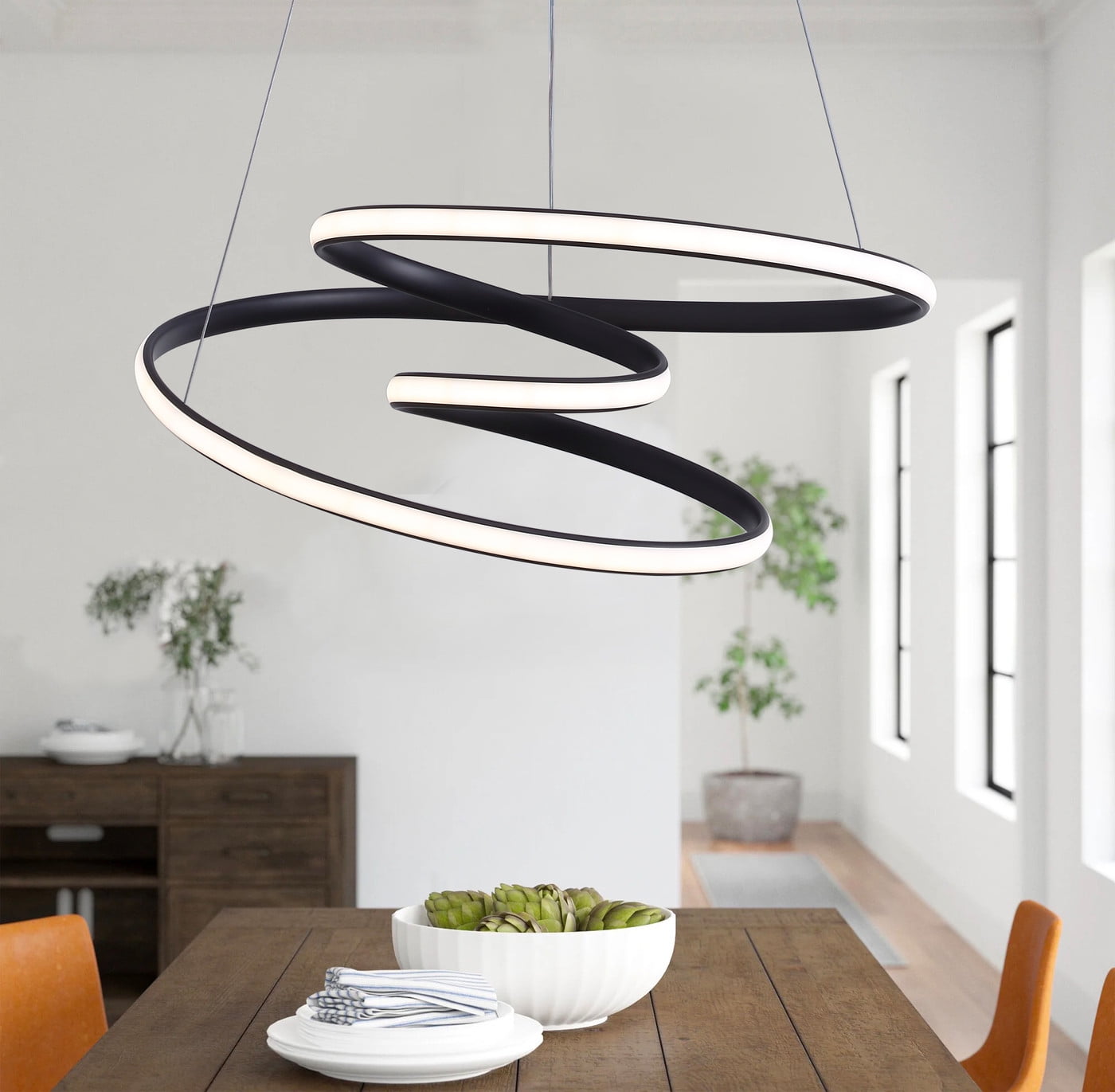 Aiwen Exquisite Geometric LED Pendant Light Modern Farmhouse Hanging ...