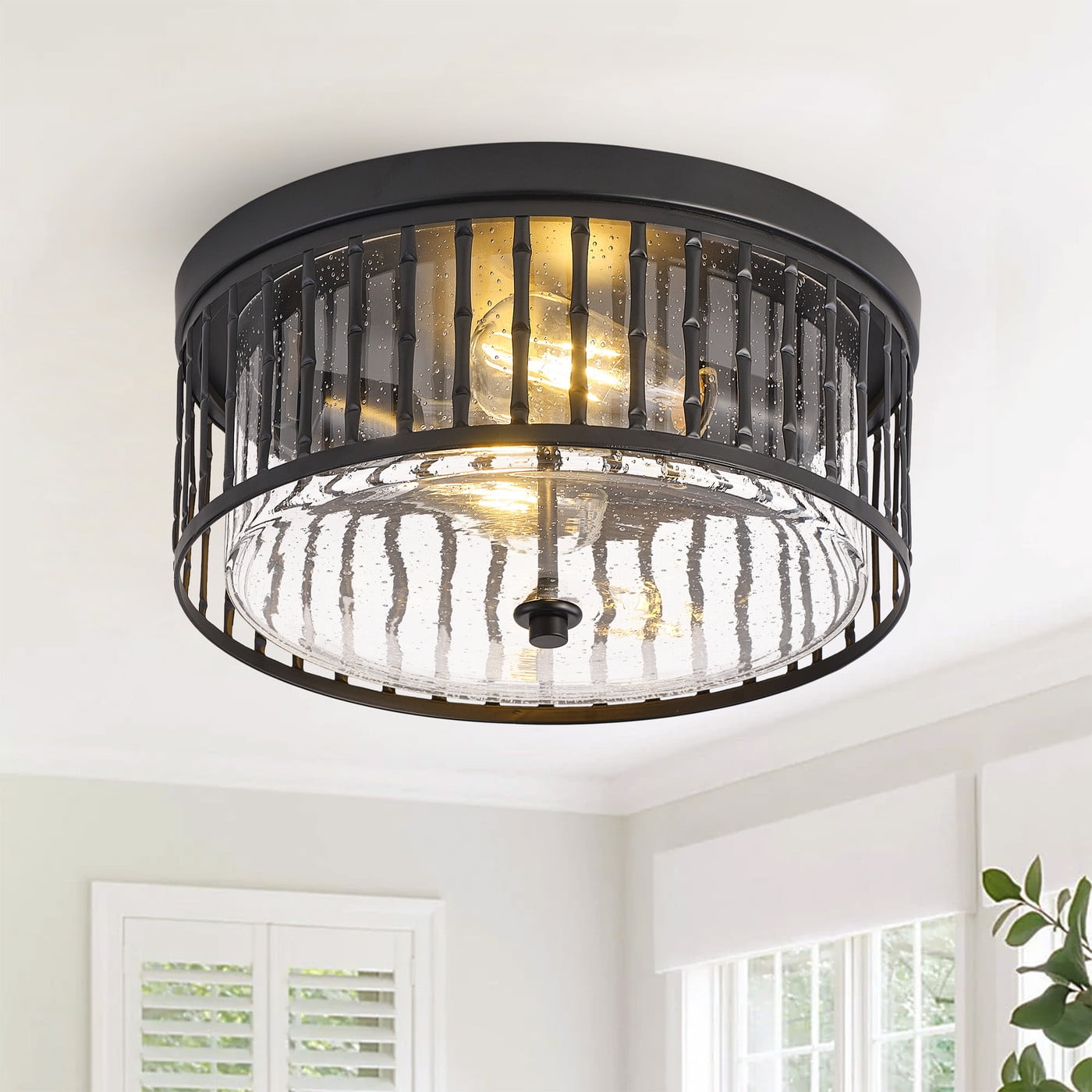 Aiwen Flush Mount Ceiling Lamp 13 Inch 2 Light Farmhouse Ceiling Light ...