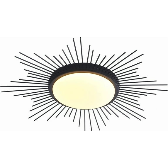 Aiwen Flush Mount LED Ceiling Light Fixture, Black Ceiling Lights with ...