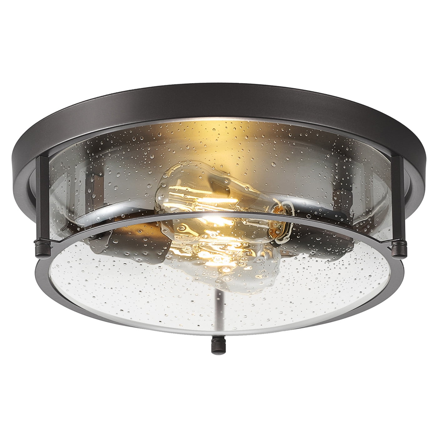 Aiwen Modern Flush Mount Ceiling Lamp Black Round Ceiling Light Fixture ...