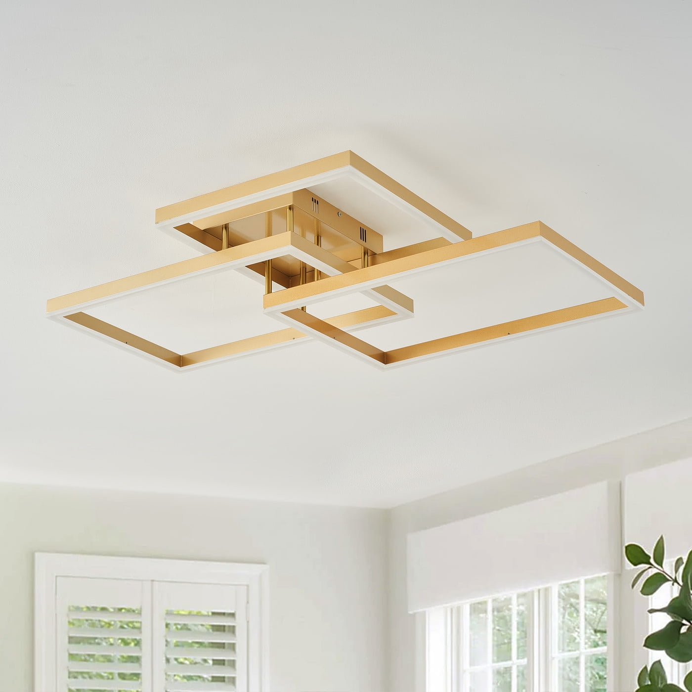 Aiwen Modern LED Ceiling Light 3 Layer Square Ceiling Lighting Acrylic ...