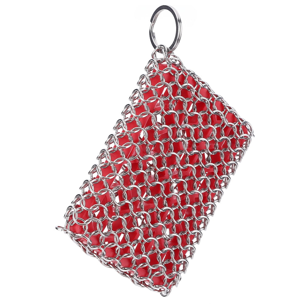 Aixig Cast Iron Cleaner with Hanging Ring Metal Cleaning Brush ...