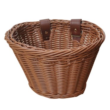 ProSource Style Removable Wicker Bike Basket, Front Handlebar Accessory ...