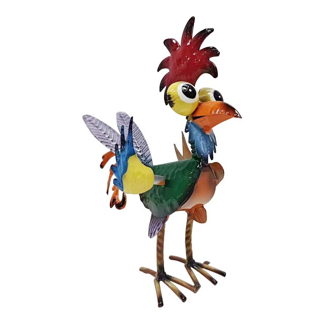 Aixig Metal Rooster Statue Rustproof 22CM Iron Rooster Ornaments Indoor ...