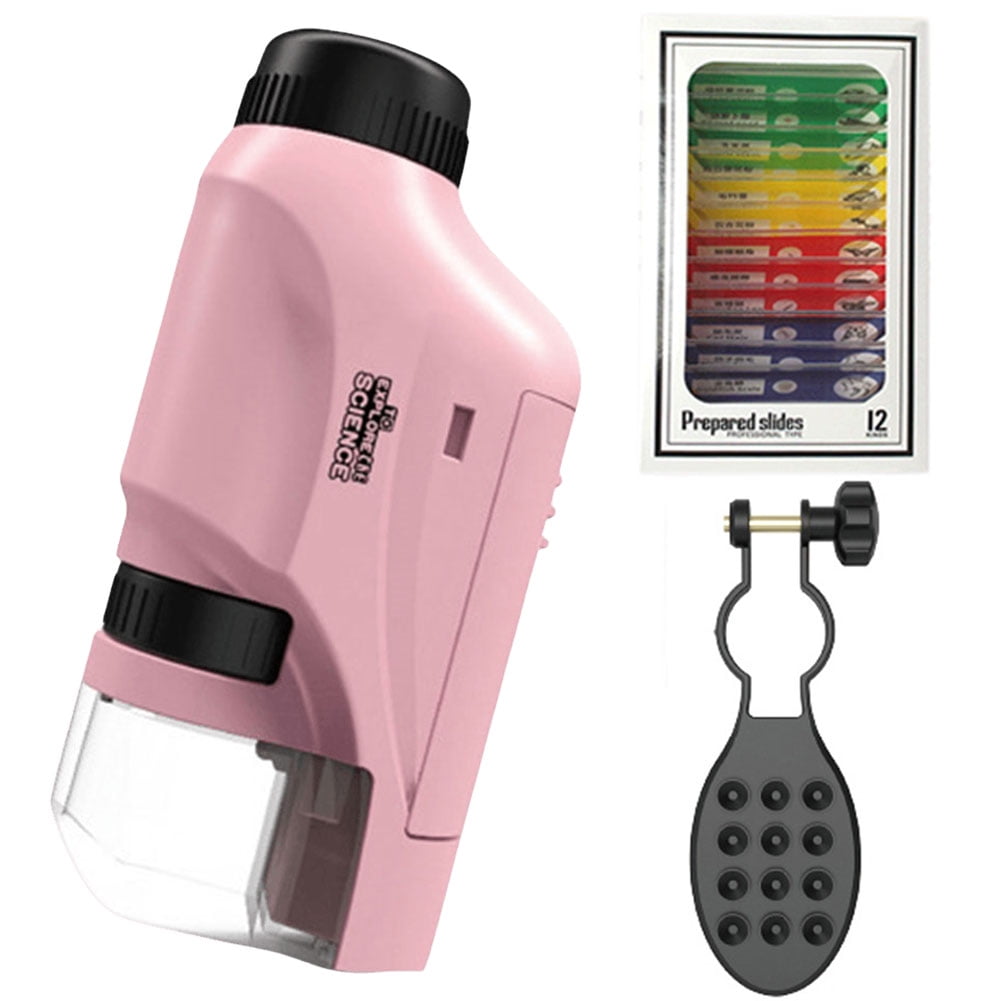 Aixig Pocket Microscope, 60-120x Handheld Microscope Kit with LED Light ...